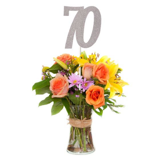 Centerpieces For 70th Birthday Celebration