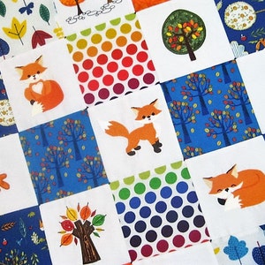 Fox baby quilt | Etsy