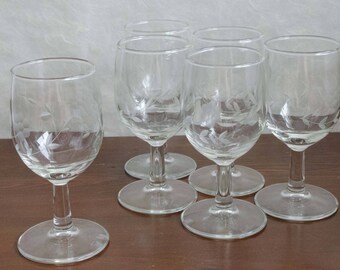 Vintage wine glasses | Etsy