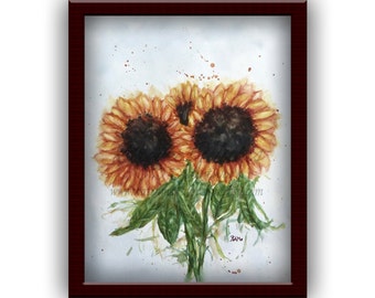 Sunflower painting | Etsy