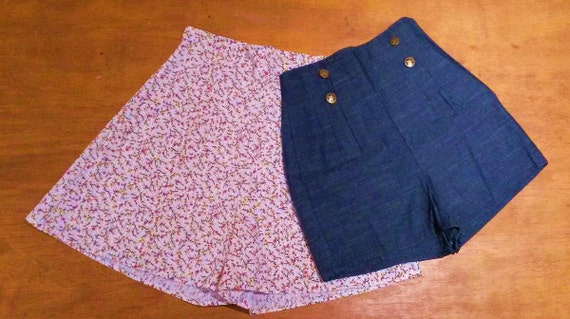 Sewing Pattern: High Waist shorts 2 pattern pack