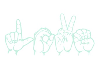 Best Friend Necklaces Sign Language Jewelry ASL I love you