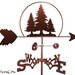 Hand Made Pine Tree Wildlife Weathervane NEW