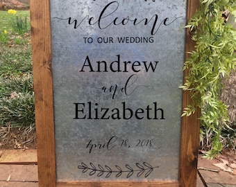 Welcome sign easel | Etsy
