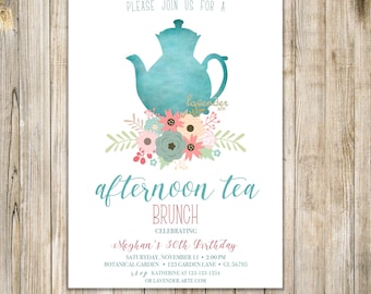 High tea invitation | Etsy