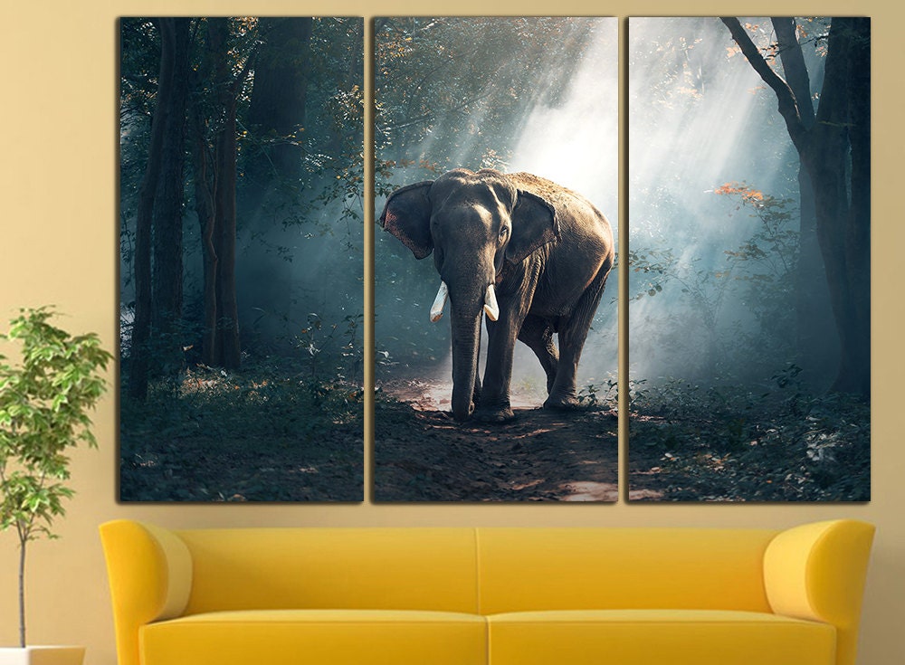 Elephant Canvas Elephant Wall Art Elephant print Elephant wall