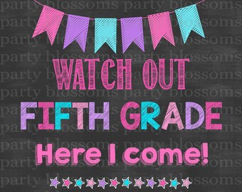 5th grade sign | Etsy