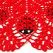 Crocheted Doily Ladybug Lady Bug Ladybird Lady Bird Red Doily