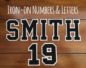 Iron on numbers | Etsy