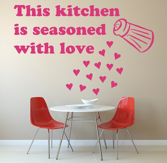 This Kitchen is seasoned with Love Quote Matt Vinyl Wall Art