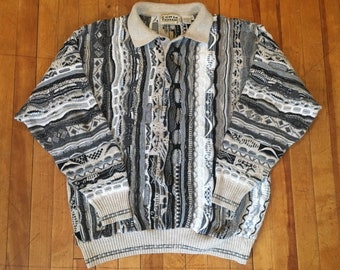 Coogi style sweater | Etsy