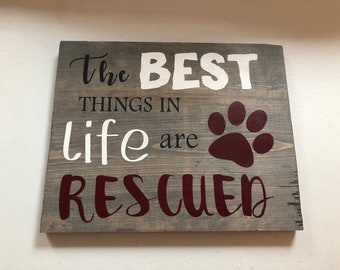 Rescue dog sign | Etsy