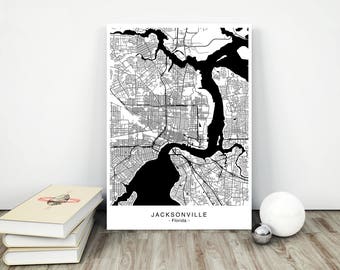 Jacksonville map | Etsy