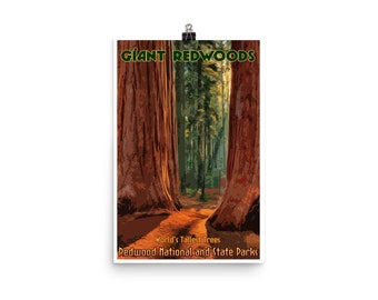 Redwood print | Etsy