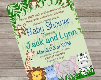 Animal baby shower | Etsy