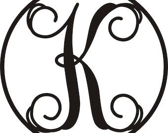 Monogram letter k | Etsy