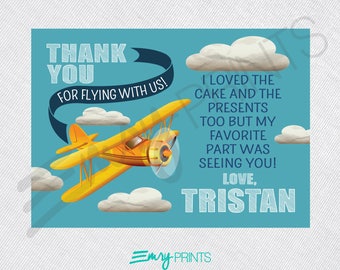Plane thank you card | Etsy