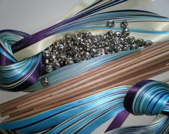 50 pcs Custom Wedding Wands Unique Wedding Wands Ribbon