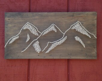 Mountain string art | Etsy