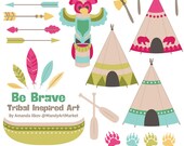 Items similar to Professional Tribal Clipart & Vectors - Tribal Clip ...