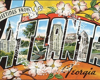 Atlanta postcards | Etsy