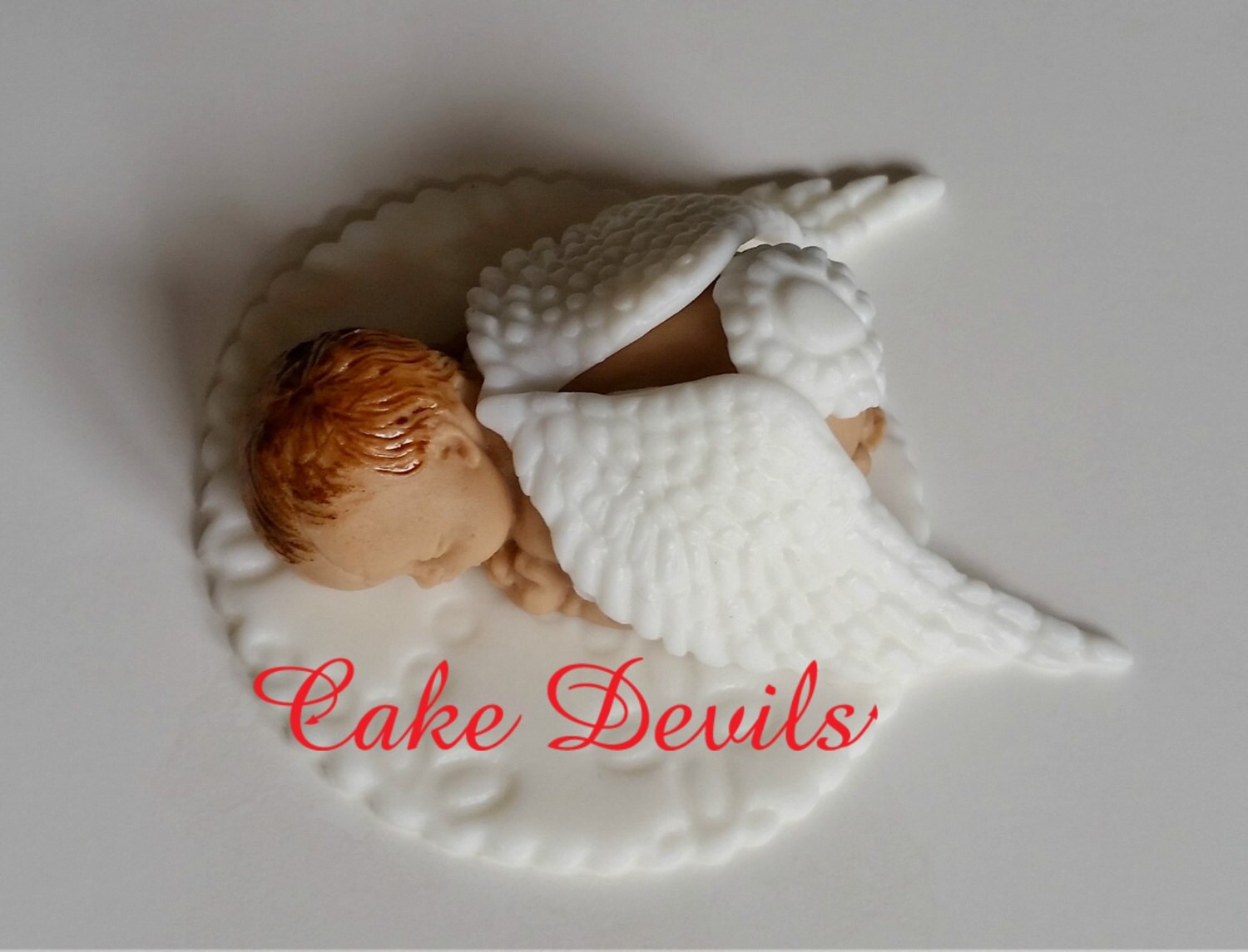 Angel Sleeping Baby Cake Topper Angel Baby Shower Naked