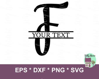 Split monogram f | Etsy