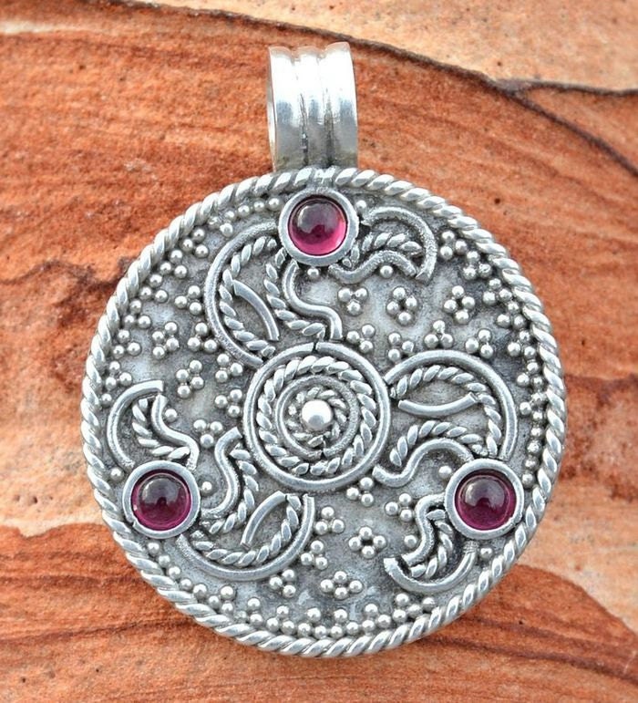 ANGLO SAXON PENDANT Early Medieval Sterling Silver Jewel