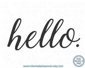 Hello svg | Etsy
