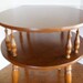 vintage round wood end table 2 tier colonial drum table