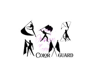 Color guard svg file | Etsy