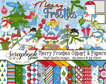 Snowman clip art | Etsy