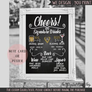 Chalkboard bar menu | Etsy