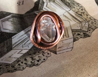 Quartz crystal ring | Etsy