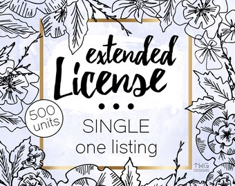 Commercial Use Extended License Bundle / For 5 Shop Items