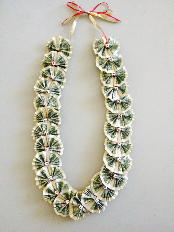 Items Similar To Money Lei With Personalized Beads Graduation Lei On Etsy Items Similar To Money Lei With Personalized Beads Graduation Lei On Etsy