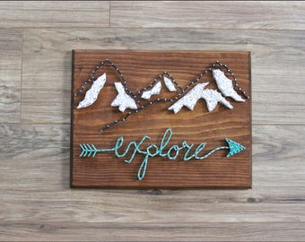 Mountain string art | Etsy