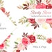 Floral Clipart Frames Rusty Rose flower border watercolor