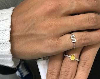 Dainty diamond ring | Etsy