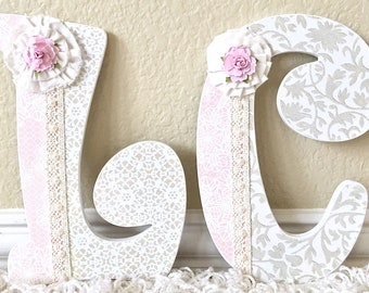 Custom Nursery Wooden Letters Baby Nursery Letters Teddy