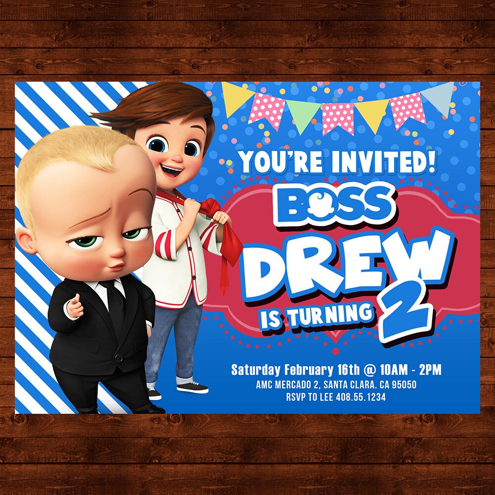 Boss Baby Birthday Invitation Boss Baby Party Invite Boss
