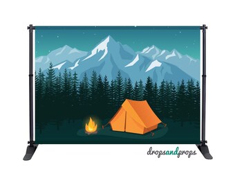 Camping backdrop | Etsy