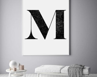Letter m print | Etsy