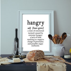 Hangry print | Etsy
