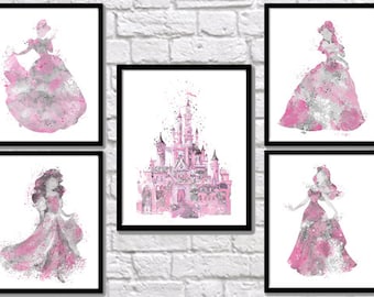 Princess watercolor | Etsy