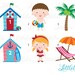 Beach clip art Summer clip art 15014