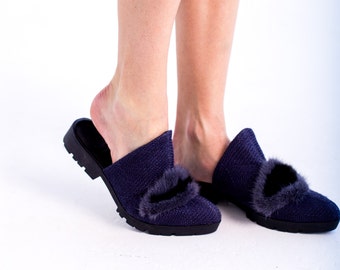 Leather mules | Etsy