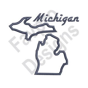 Michigan outline | Etsy