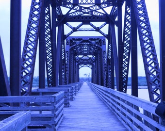 Bridge Abstract Charcoal Drawing