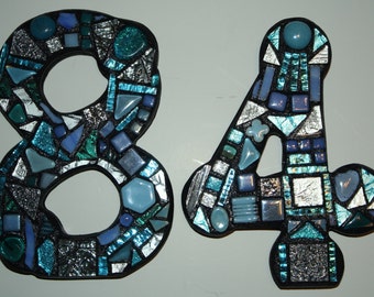 Mosaic house numbers | Etsy